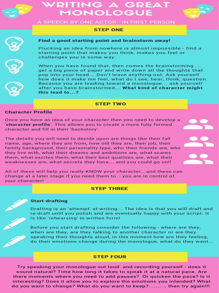Writing A Great Monologue | PDF | Monologue | Thought