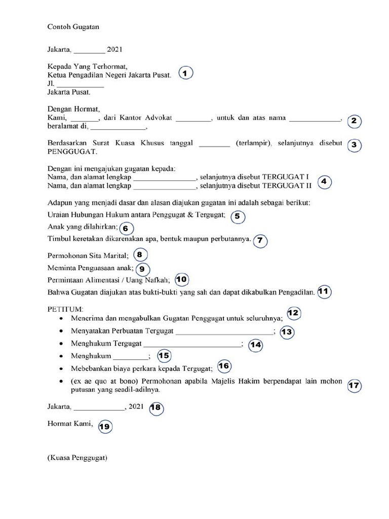 Contoh Gugatan | PDF