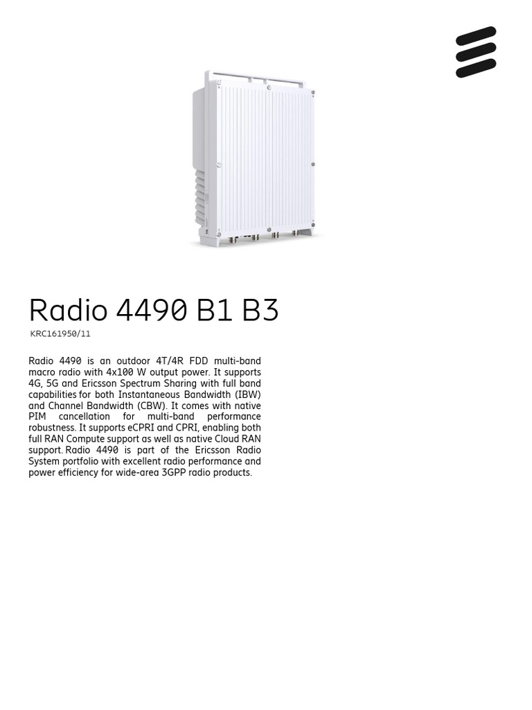 Radio 4490 - Datasheet | PDF Radio 4490 - Datasheet | PDF