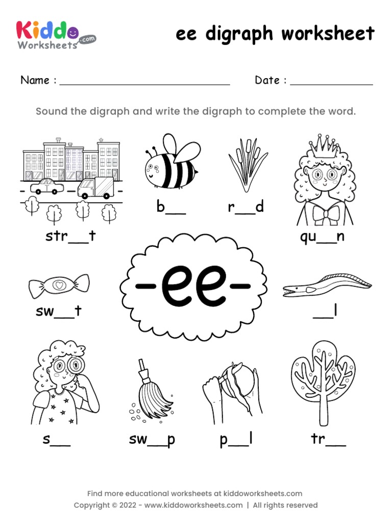 Ee Digraph Worksheet | PDF