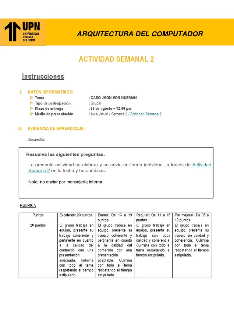 Actividad Semana 2 | PDF