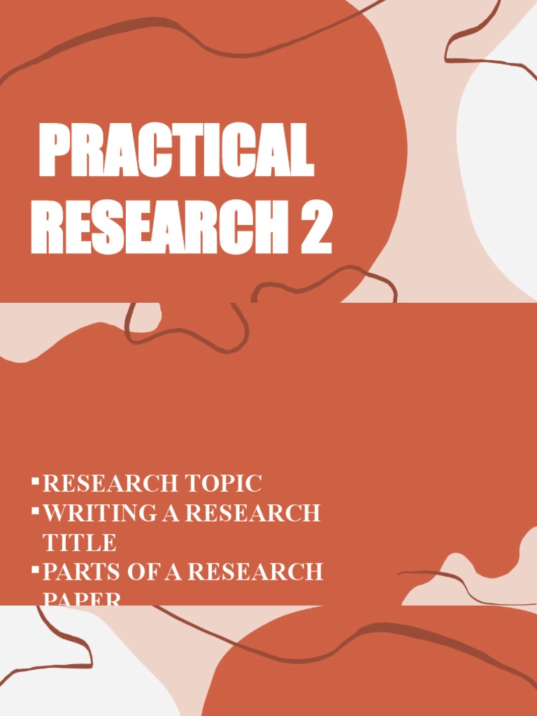 3 PR2 Title Parts of A Research Paper Chapter 1 | PDF | Learning | Scientific Method