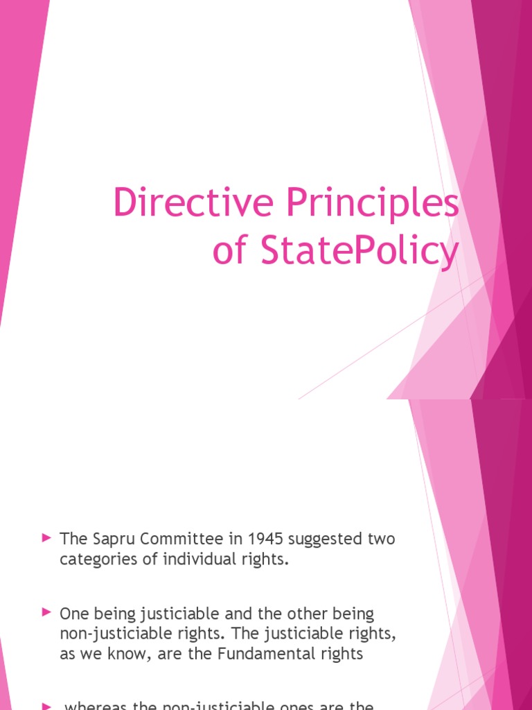 Directive Principles of State Policy | PDF | Government | Political ...
