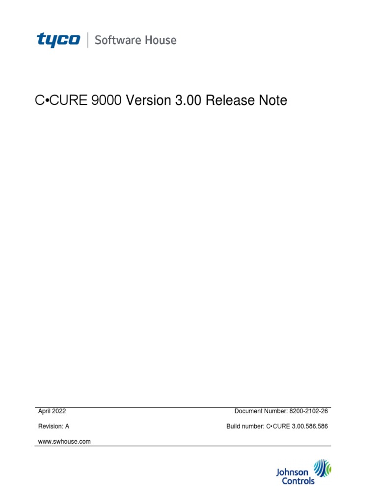 C - CURE 9000 Version 3.00 Release Note | PDF | Microsoft Windows ...