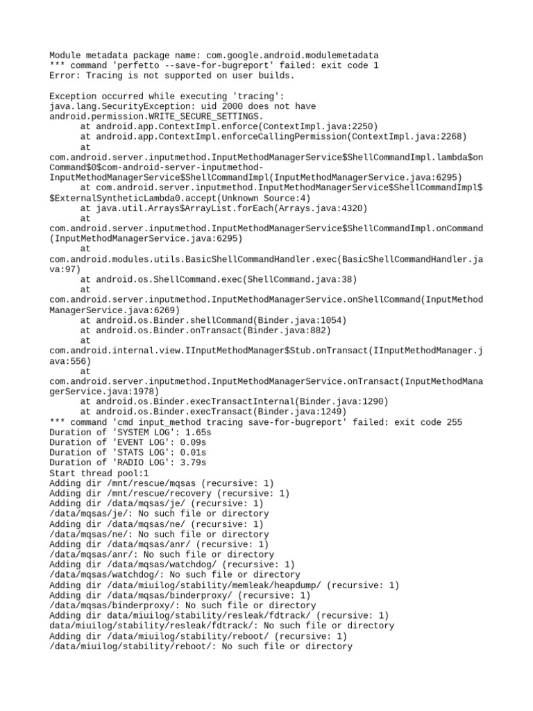 Bugreport Miel - Global TP1A.220624.014 2023 07 24 23 54 00 Dumpstate - Log 22180 | PDF | Java ...