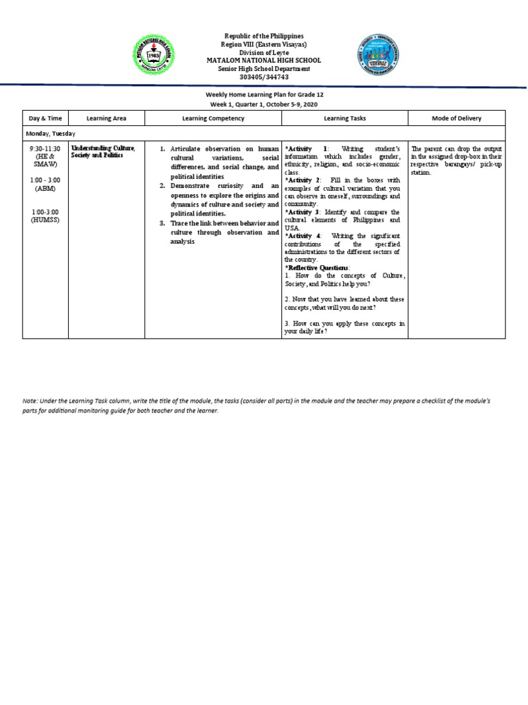 WHLP Ucsp Week 1 | Download Free PDF | Learning | Behavior Modification