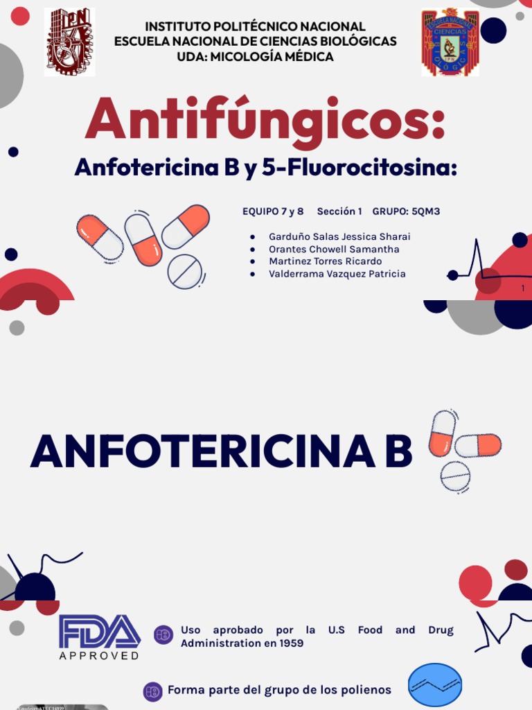Anfotericina B y 5-Fluorocitocina | PDF | Candidiasis | Especialidades ...