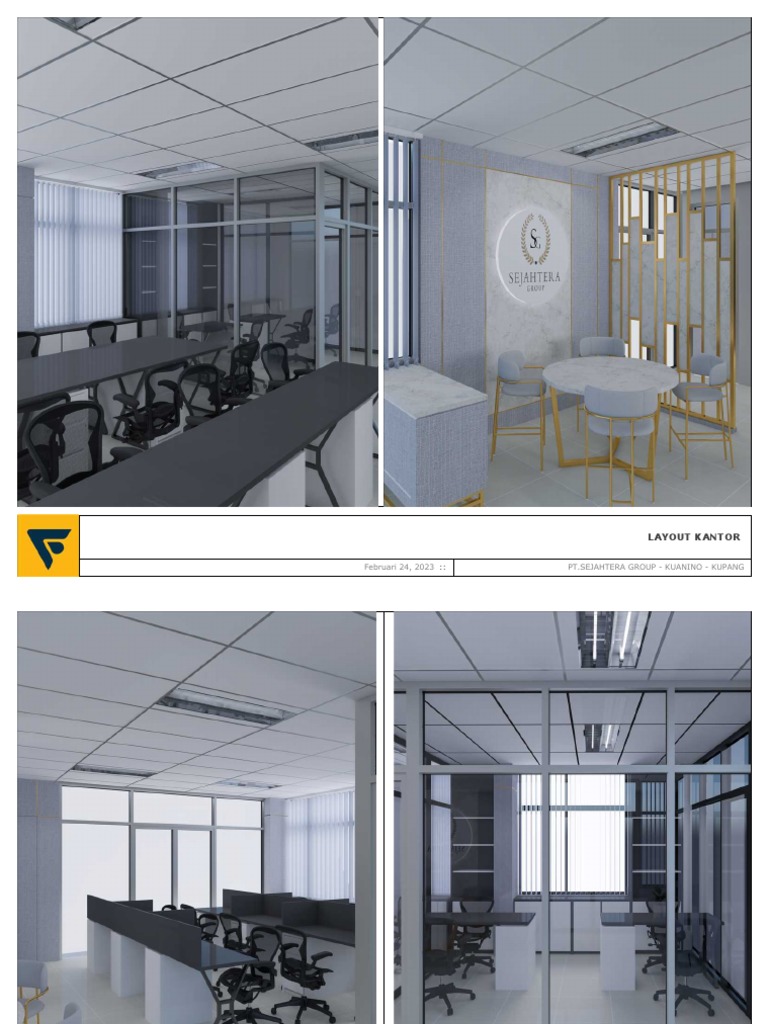 Layout + Gambar Kerja Interior Sejahtera Group | PDF