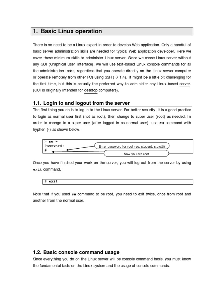 Basic Linux Operation | PDF | Computer File | Secure Shell
