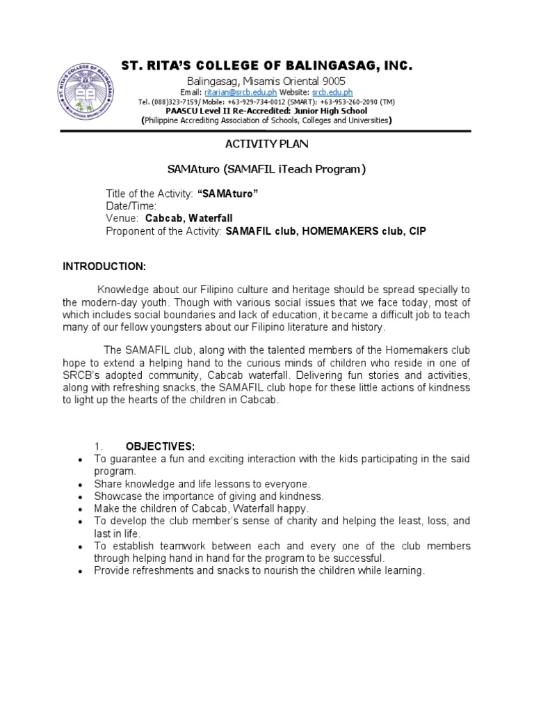 SAMAFIL SAMAturo Act Plan | PDF