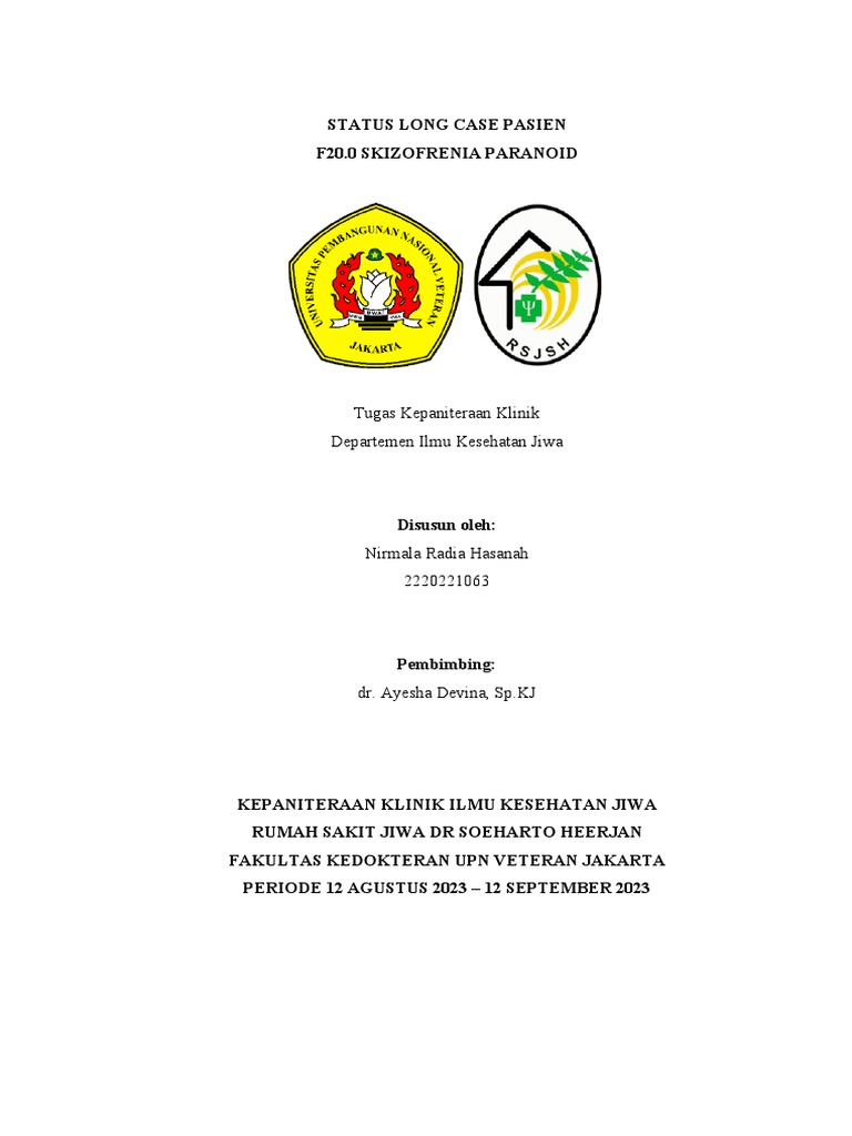 Longcase Skizofrenia Paranoid | PDF