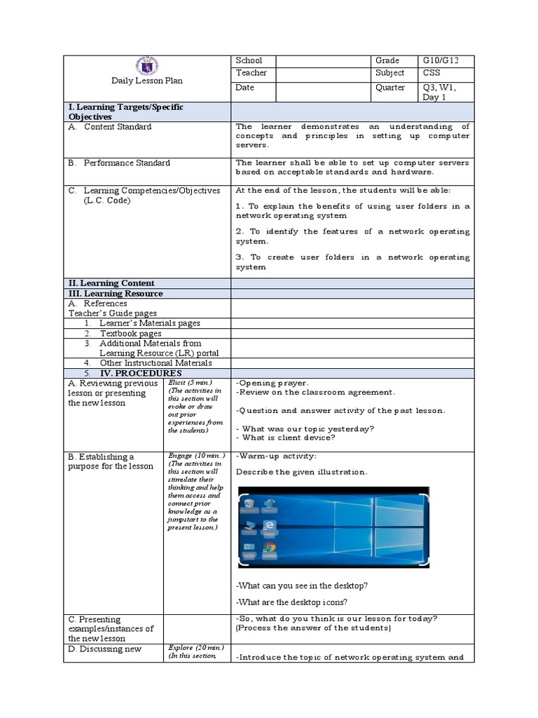 CSS LO 3.1 Day 1 | PDF | User (Computing) | Operating System