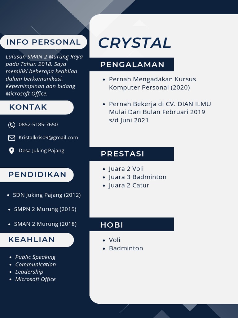 CV Crystal | PDF
