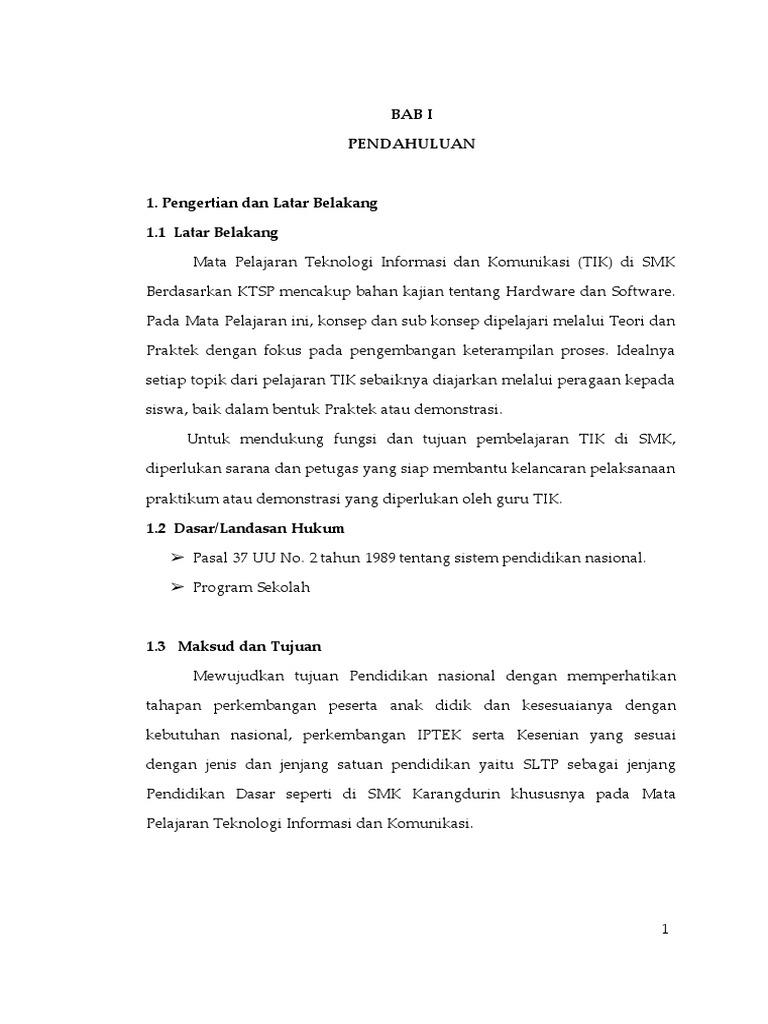 Program Kerja Lab Komputer | PDF