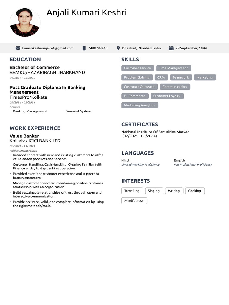 Anjali's Resume | PDF