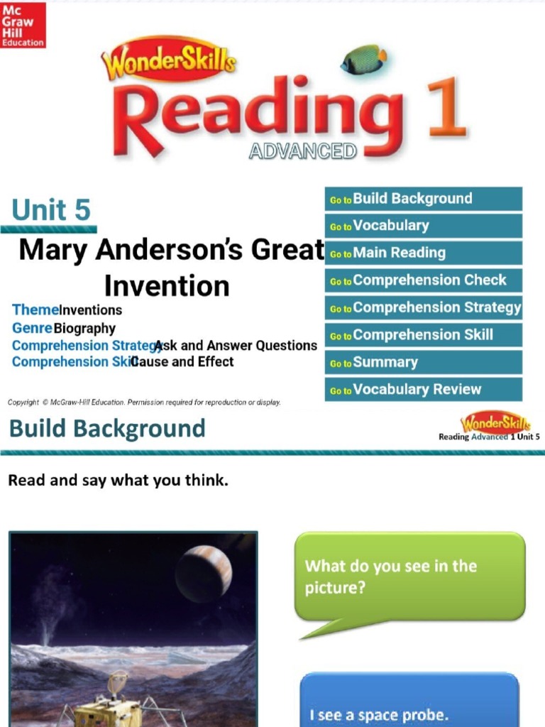 Advanced 1 Unit 5 Mary Anderson - S Great Invention | PDF | Home ...