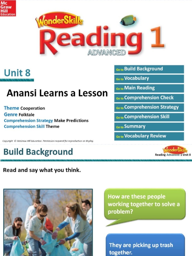 Advanced 1 Unit 8 Anansi Learns A Lesson | PDF