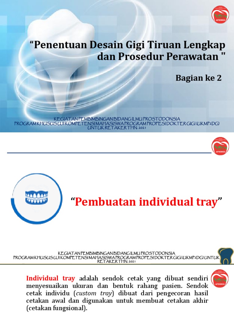 AFDOKGI#Materi GTL - Individual Tray Border Molding - Mentoring Prosto | PDF
