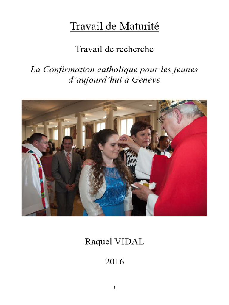 7-La Confirmation Catholique Pour Les Jeunes Daujourdhui A Geneve Vidal ...