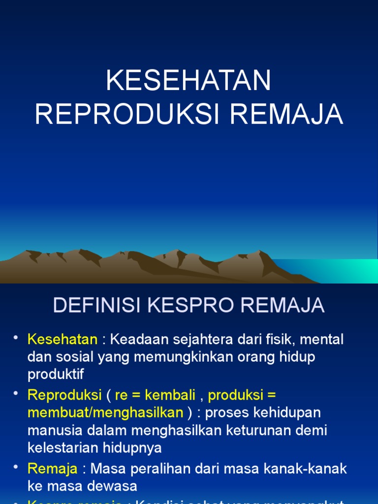 Materi Penyuluhan Kespro Remaja | PDF