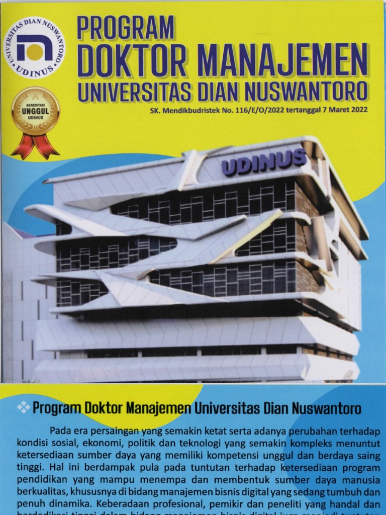 Brosur PDM (S3) Manajemen | PDF