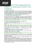 Representation of Numeric Data in Computer-1 | PDF | Decimal | Bit