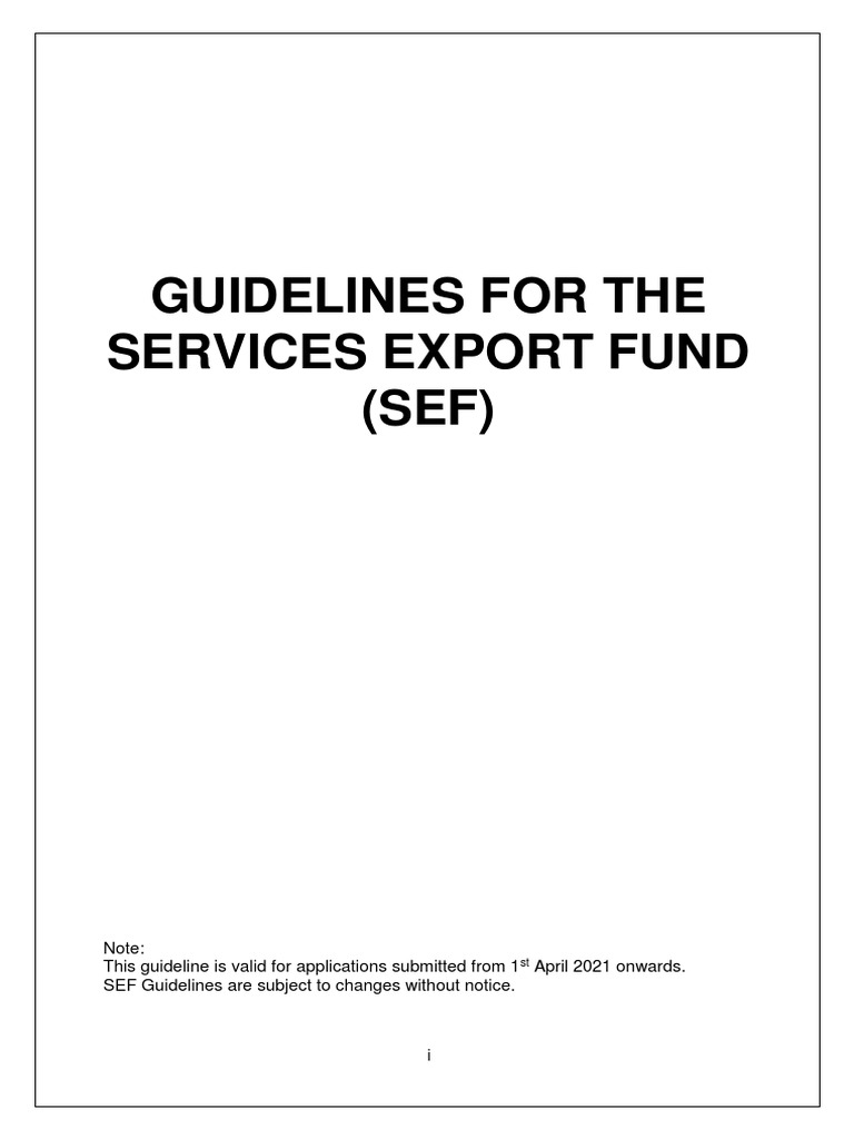 Sef Guidelines Sept 2021 | PDF | Credit Card | Receipt