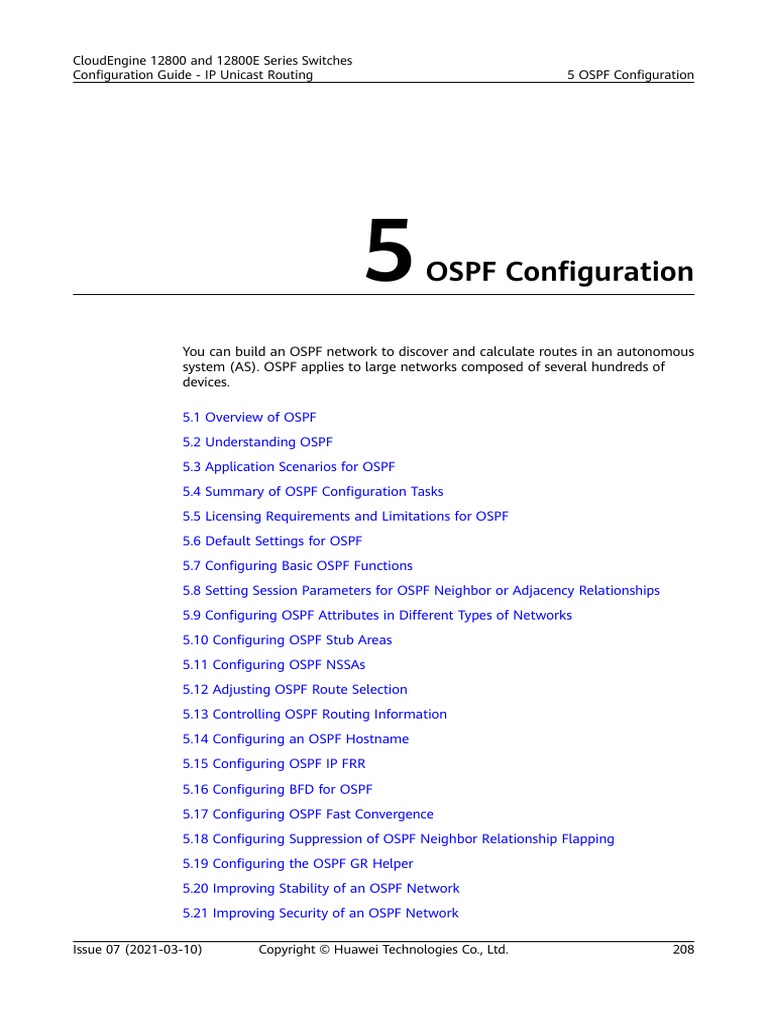 OSPF Configuration | PDF