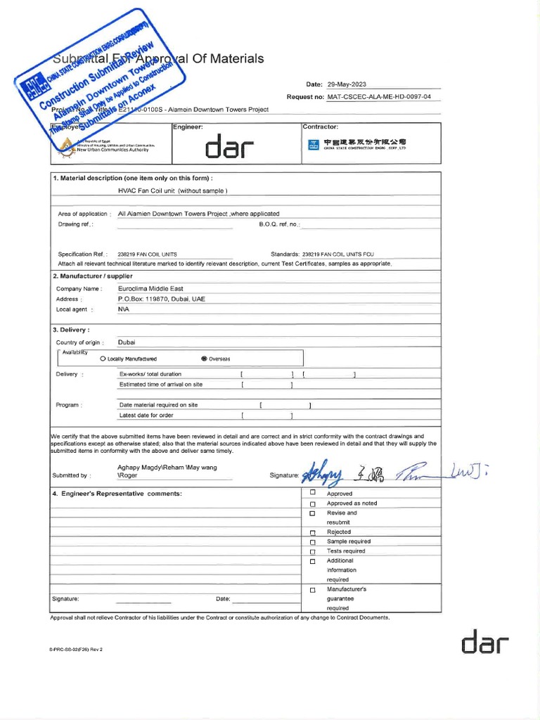 Mat Cscec Ala Me HD 0097 | PDF | Specification (Technical Standard ...