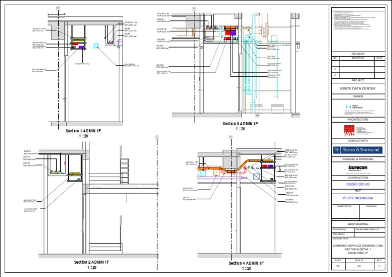 Combined Services Drawing for Data Center | PDF | Building Engineering