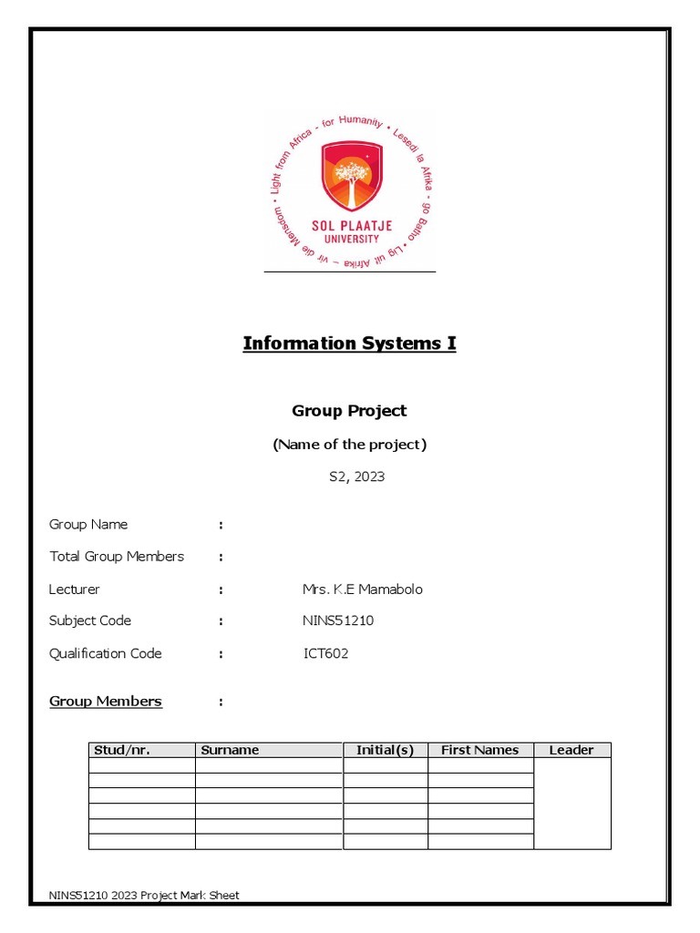Project MarkSheet Semester 2 - 2023 | PDF | Business