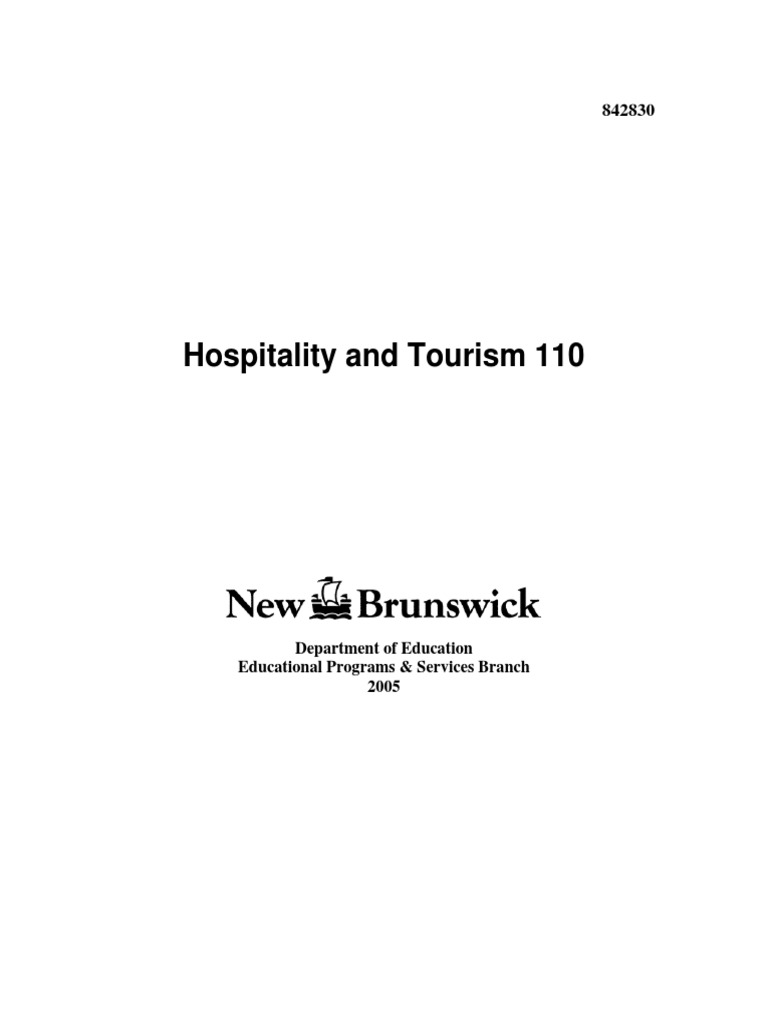 Intro to Hospitality & Tourism 110 | PDF | Tourism | Teachers