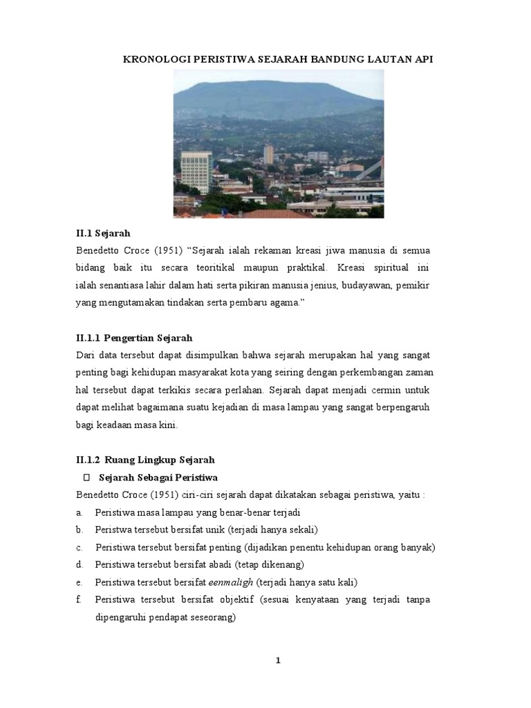 Kronologi Peristiwa Sejarah Bandung Lautan Api | PDF