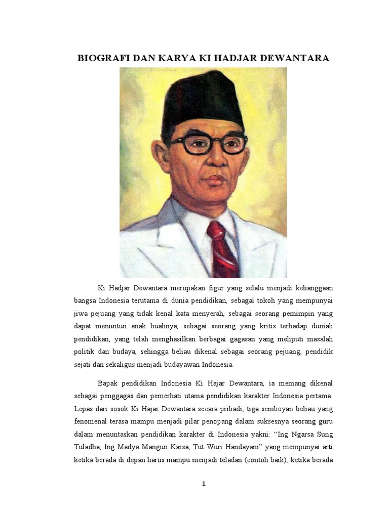 Biografi Dan Karya Ki Hadjar Dewantara | PDF
