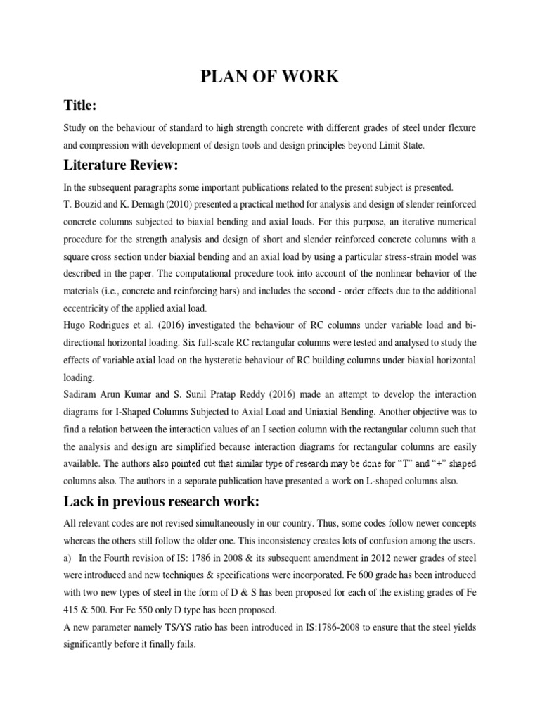 Plan of Research Work | PDF
