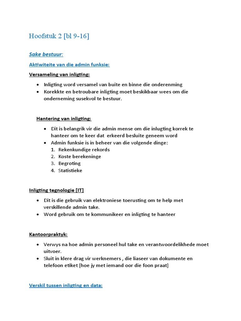 KW 1 - HF 2 - Besigheids - Sake Ondernemings | PDF