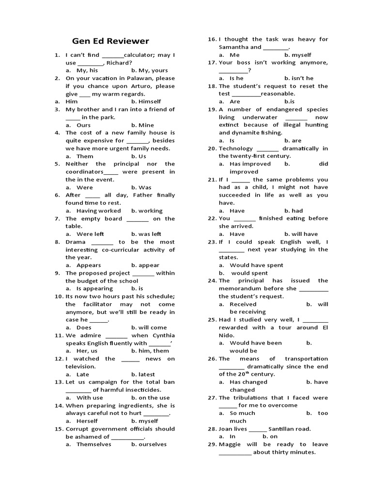 Gen Ed Reviewer | PDF | Metaphor
