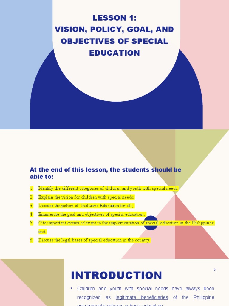 Cpe 103 Prelim - Lesson 1 | PDF | Special Education | Disability