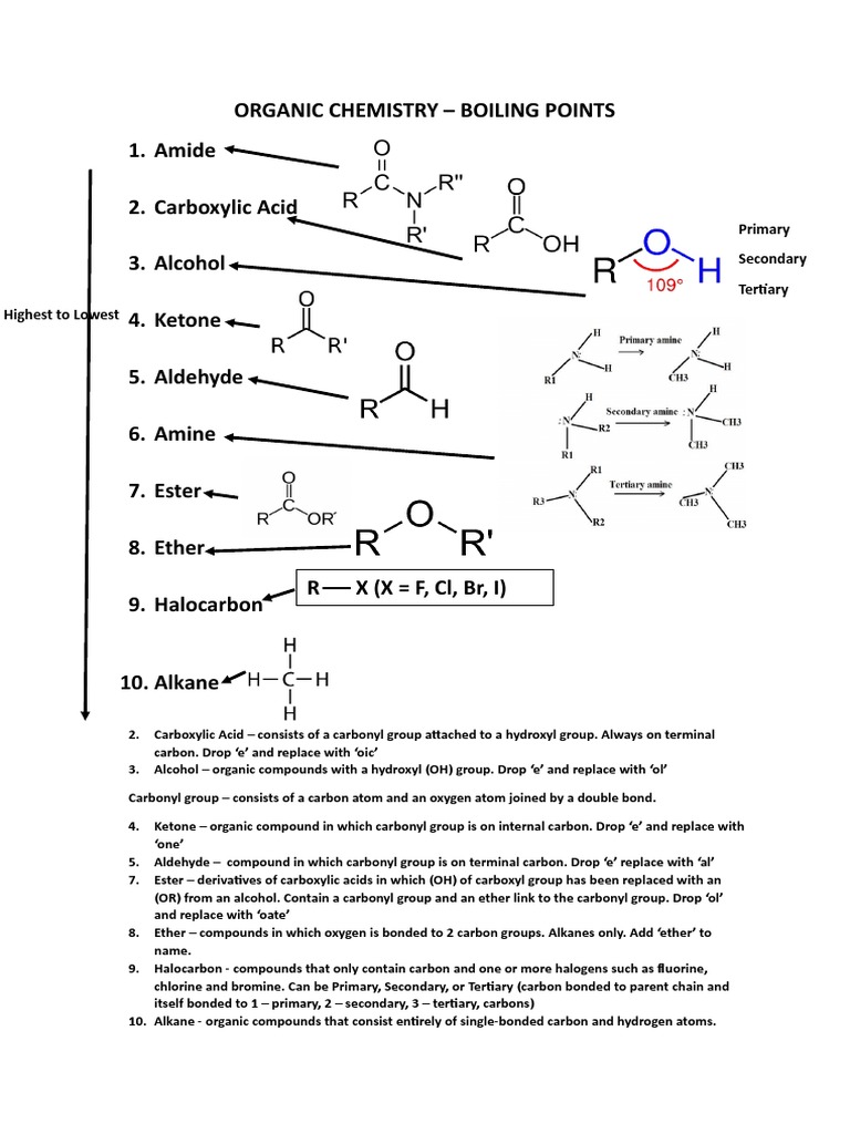 Organic Chemistry: Boiling Points Explained | PDF | Science & Mathematics