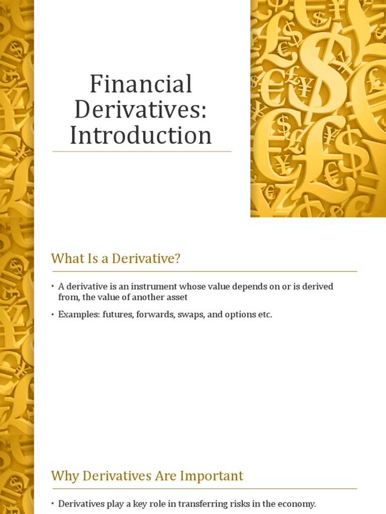 Session 1 - FD | PDF | Derivative (Finance) | Futures Contract