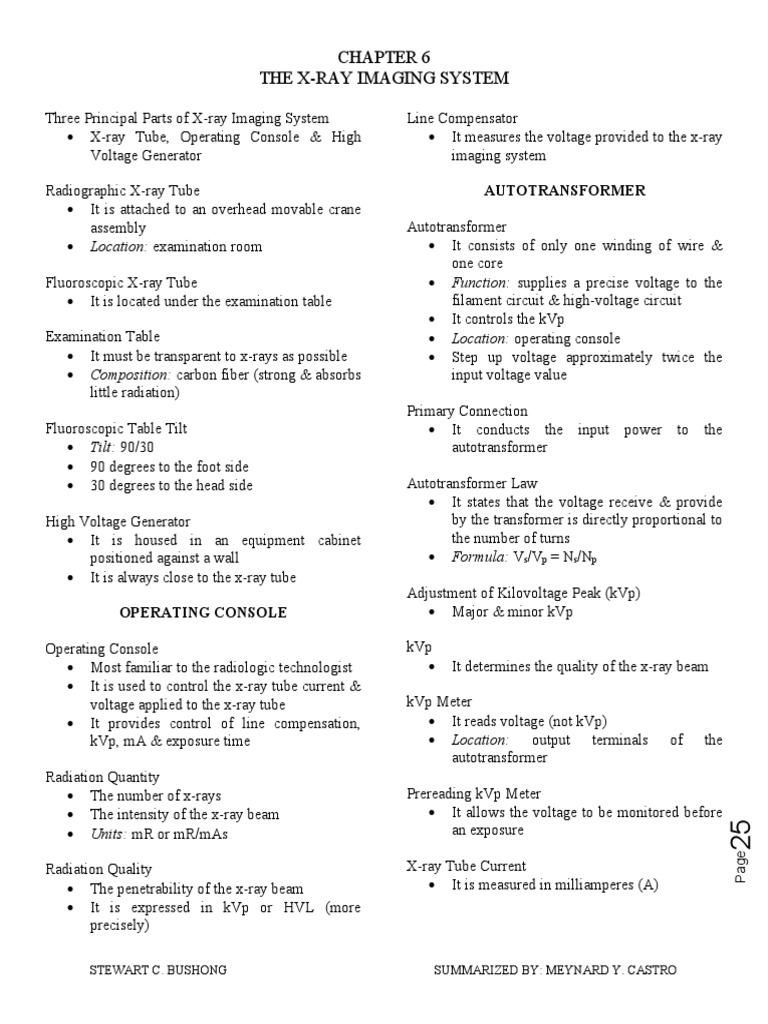 Chapter 6 The X-Ray Imaging System | PDF | Rectifier | Vacuum Tube