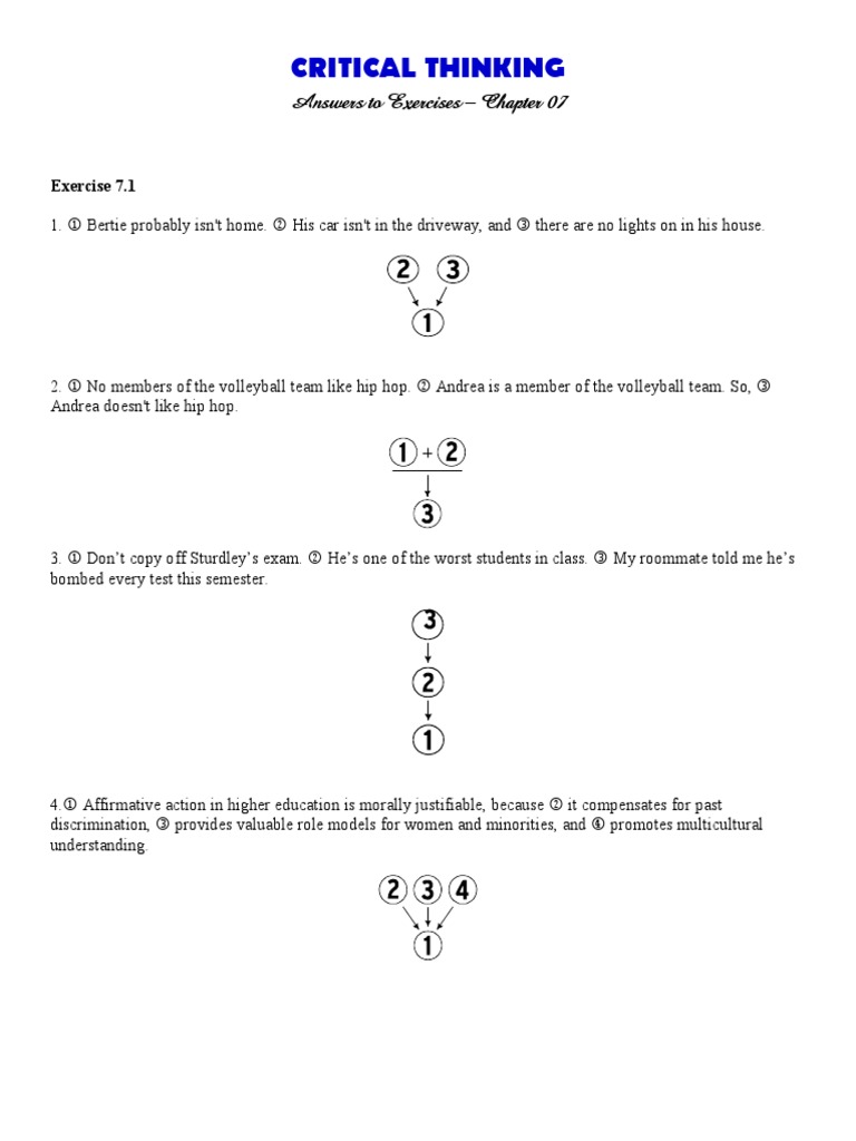 CT Keys To Exercises Chapter 07 | PDF | Substance Abuse | Self ...