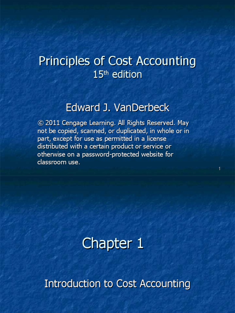 Introduction To Cost Accounting | PDF | Management Accounting | Accounting