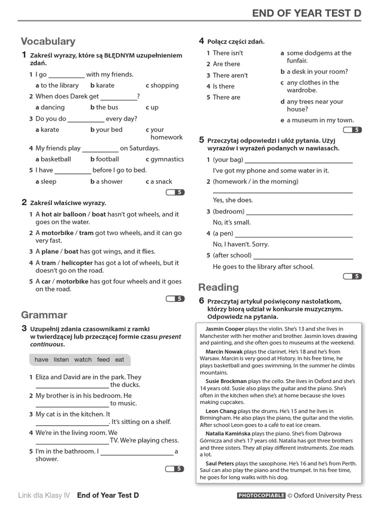 LINK 4 End - Year - Testd | PDF