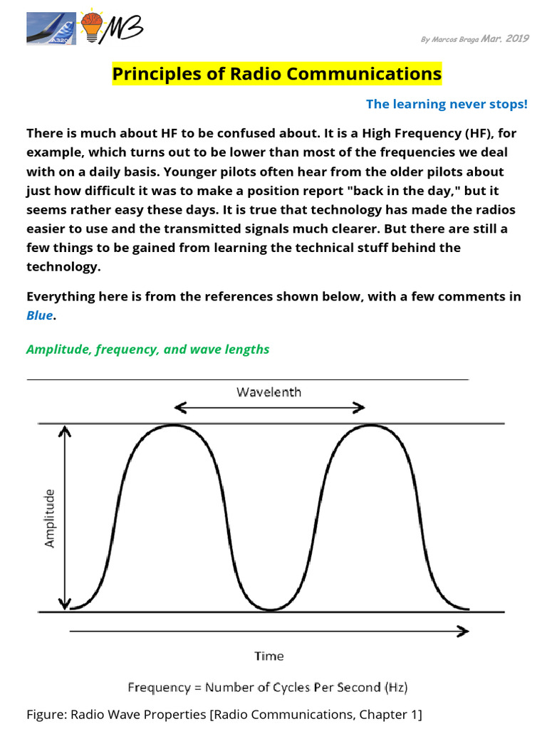 MB HF and Principles of Radio Communicatios Study | PDF | Ionosphere | High Frequency