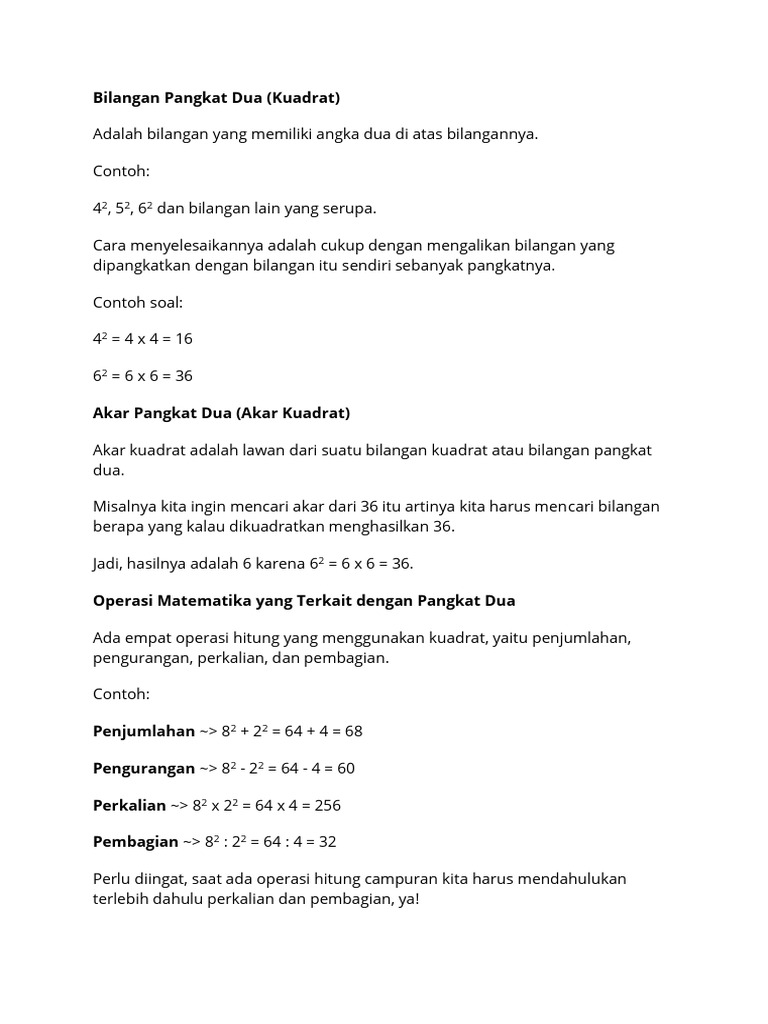 4 - Bilangan Pangkat Dua | PDF