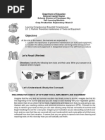 Pre-Operative Check Up of Farm Tools and Equipment | PDF | Plough | Tools