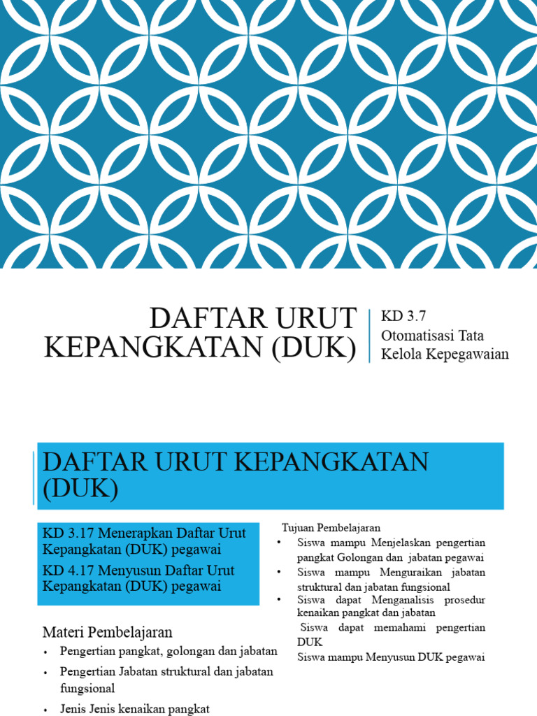 3.7 DUK Pegawai | PDF