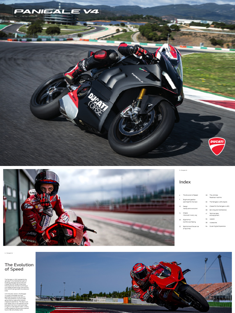 Panigale V4 MY 2022 Brochure ENG | PDF | Manufactured Goods | Land Vehicles