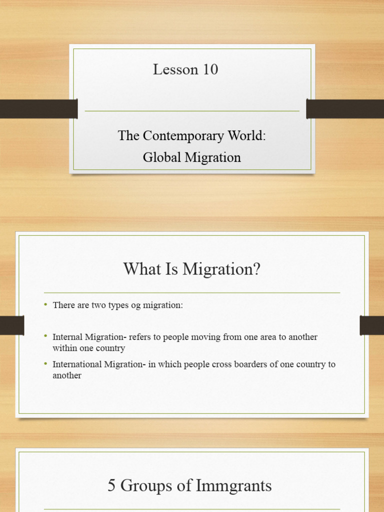 Global Migration: Types, Impact & Challenges | PDF | Immigration ...